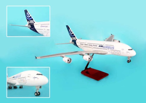 Skymarks Airbus A380-800 W/WOOD Stand & Gear diecast model ezToys ...