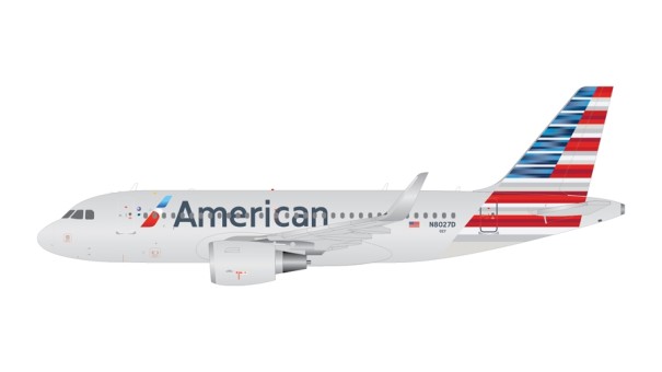 American Airlines Airbus A319 Sharklets N8027D Geminijets GJAAL1702 ...