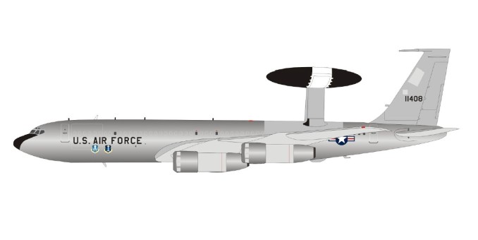 USAF Boeing EC-137C 707-300 polished 71-1408 InFlight 200 IF13700517P ...
