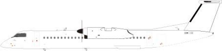JC Wings Blank Bombardier Dash-8 Q400 With Stand Item: JC2WHT121 Scale ...