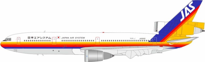 JAS Japan Air System DC-10-30 JA8550 With Stand B-Models-Inflight B-103 ...