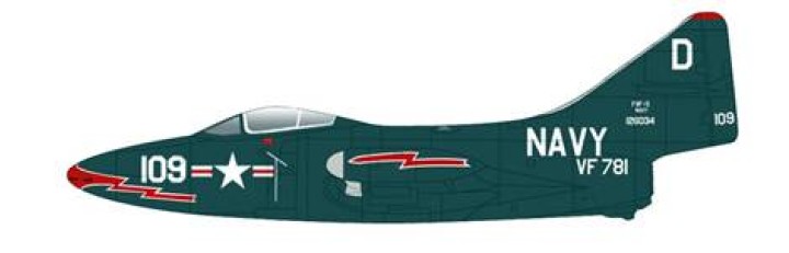 Falcon Die Cast Model NAVY F9F-5 Panther "D109," Lt. J.J. MacBrien (RCN ...