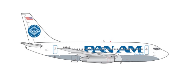 Pan Am B737-200 Billboard Livery Reg# N68AF Gemini GJPAA1340 Scale 1: ...