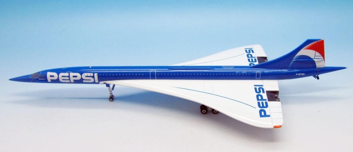 Pepsi Concorde w/ Stand JFOX/ InFlight Model JFI-CONC-001 Scale 1:200 ...