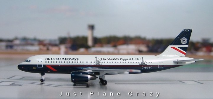 British Airways A320-100 Special! 'World's Greatest Offer' logo ezToys ...