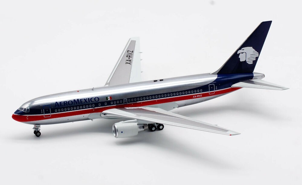 AeroMexico Boeing 767-200 XA-RVZ polished red-blue livery with stand ...