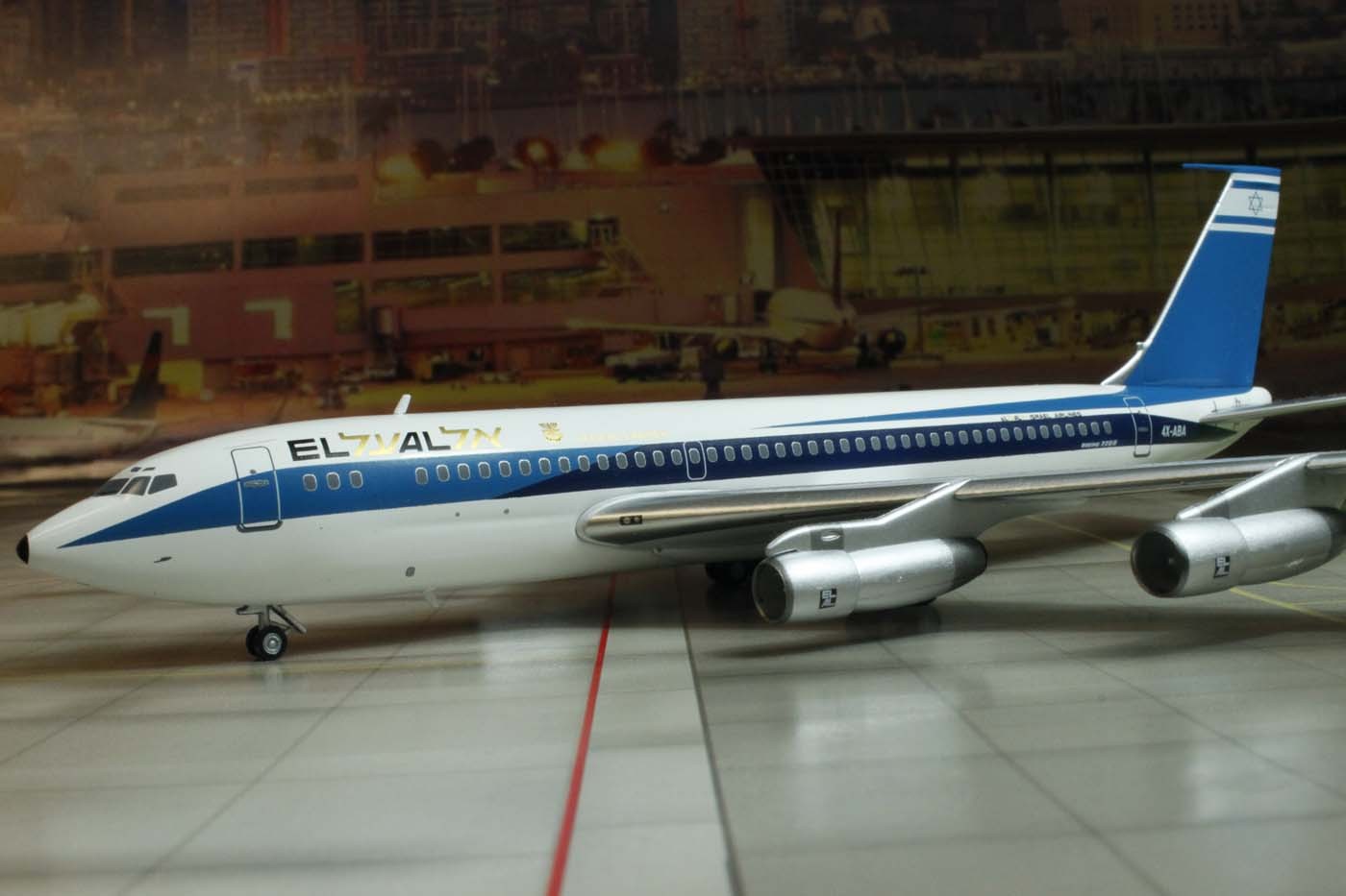 Highly detailed Aero Classic diecast model airplane EL AL Boeing 720B ...