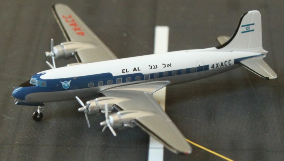 El Al Douglas DC-4 4X-ACC 1:400 ezToys - Diecast Models and Collectibles