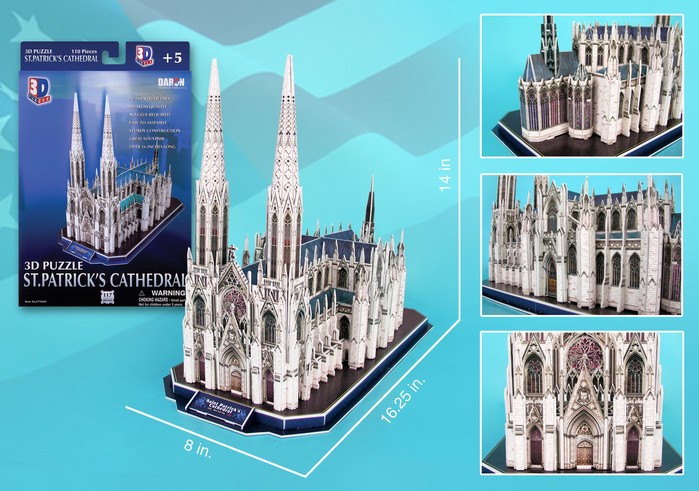 Daron Toys Games & Puzzles St PATRICK'S Cathedral 3D Puzzle 41 Pieces ...