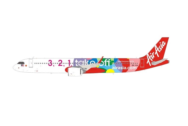 AirAsia Malaysia Airbus A321-251NX 9M-VAA "3 2 1 take off" limited ...