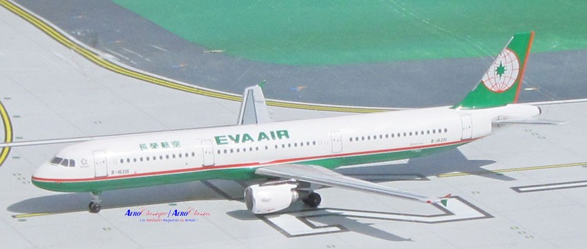 Aero Classic diecast model airplane Eva Air Airbus A321 Reg# B-16201 ...