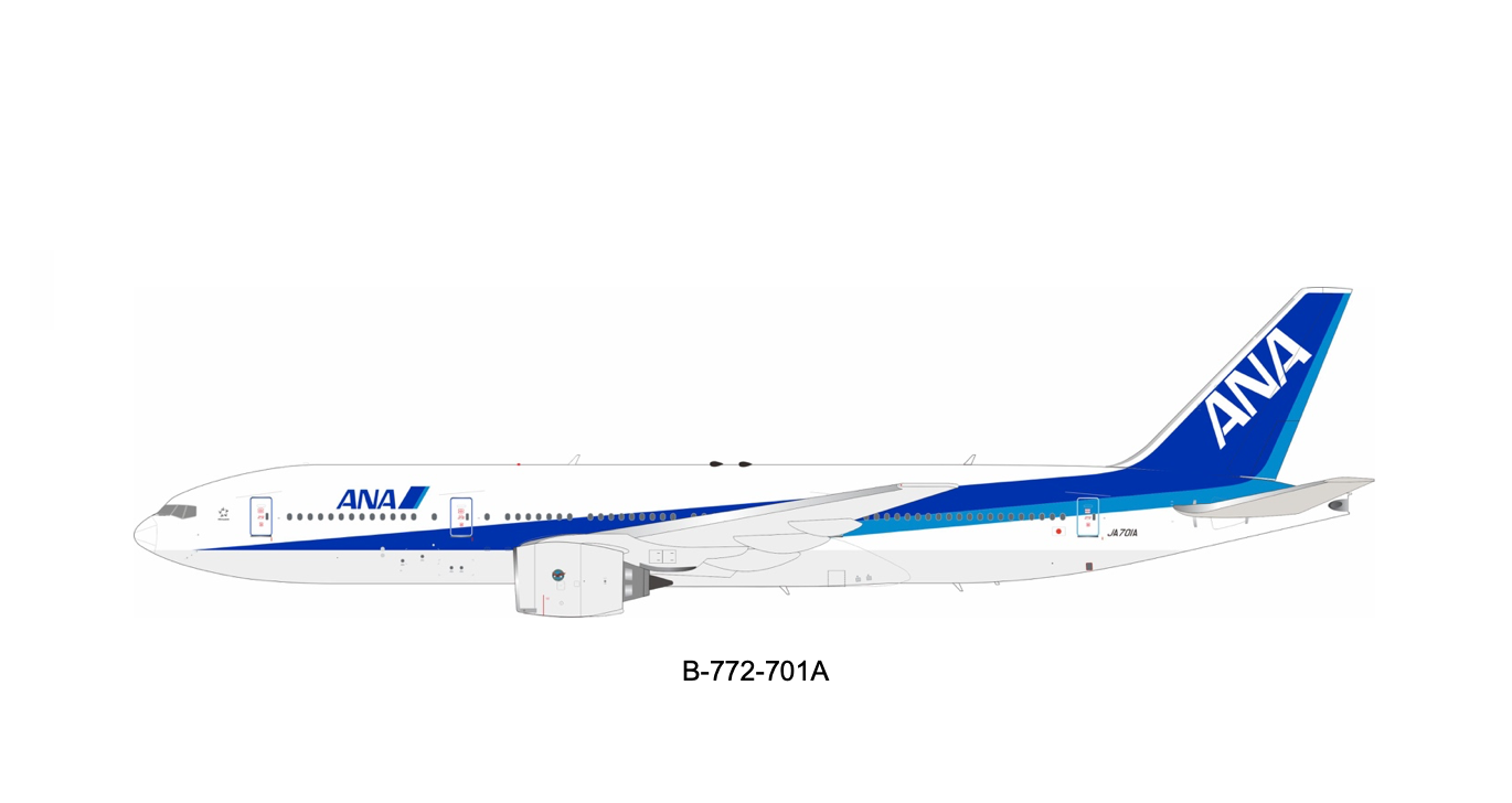 All Nippon Airways Boeing 777-281 JA701A B-772-701A InFlight Models 1: ...