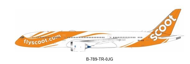 Scoot Boeing B787-9 9V-OJG with stand Inflight/B-Models B-789-TR-0JG ...