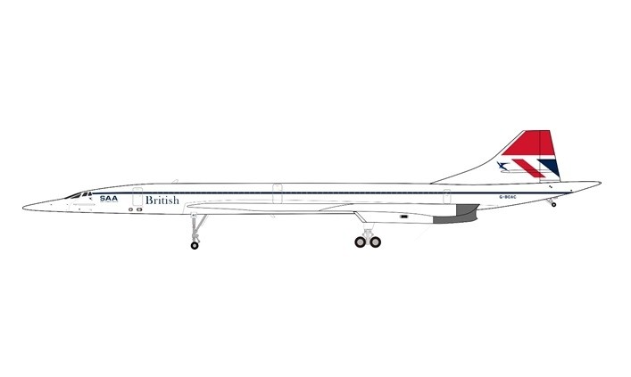 British Airways Concorde G-BOAC Cape Town time record Negus livery with ...