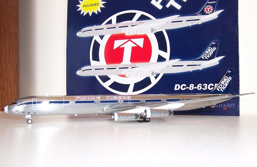 Flying Tigers DC-8-63 N790FT - Polished Finish ezToys - Diecast Models ...