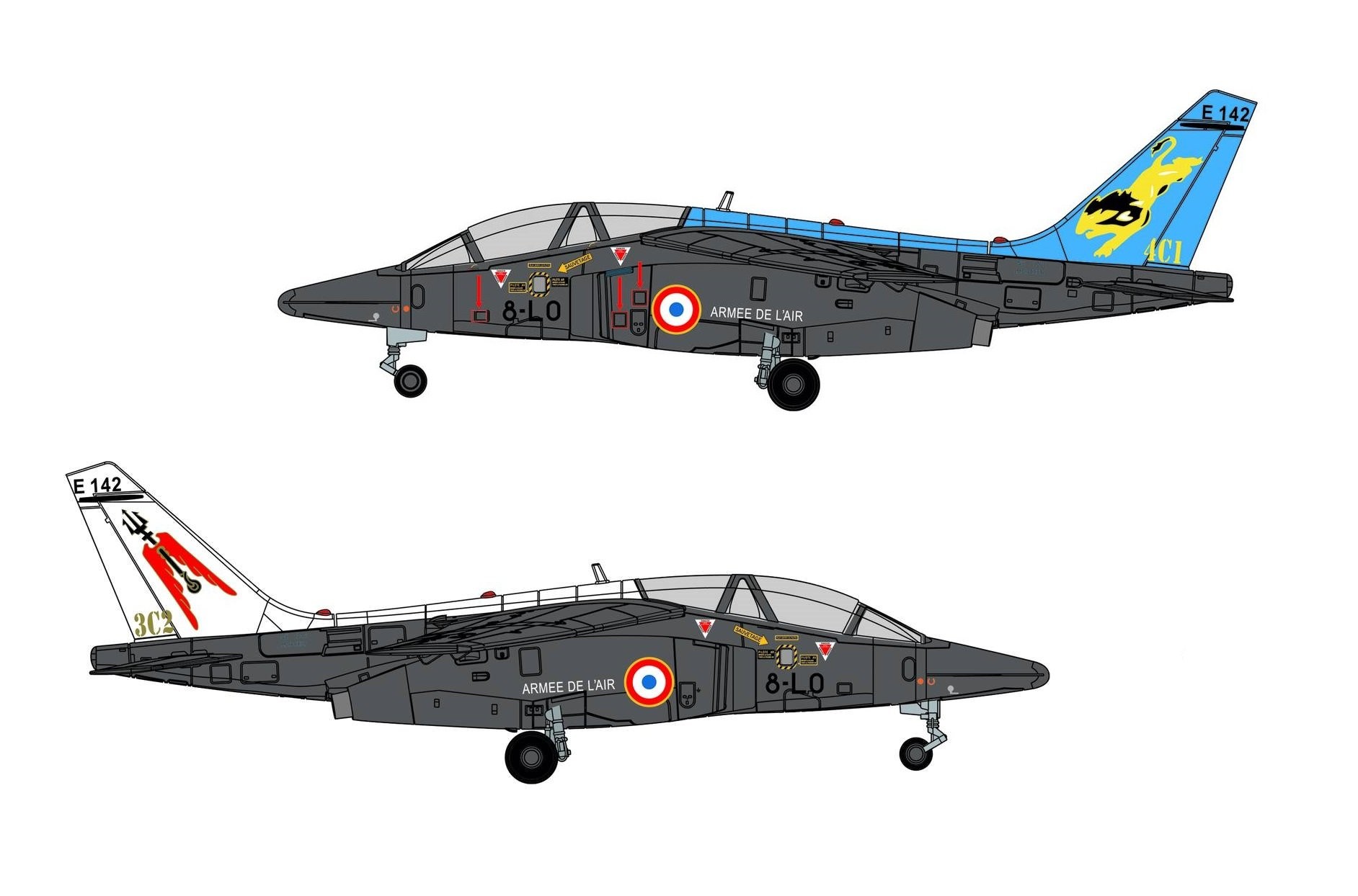 French Air Force Alpha Jet E - ETO 01.008 Escadron de Transition ...