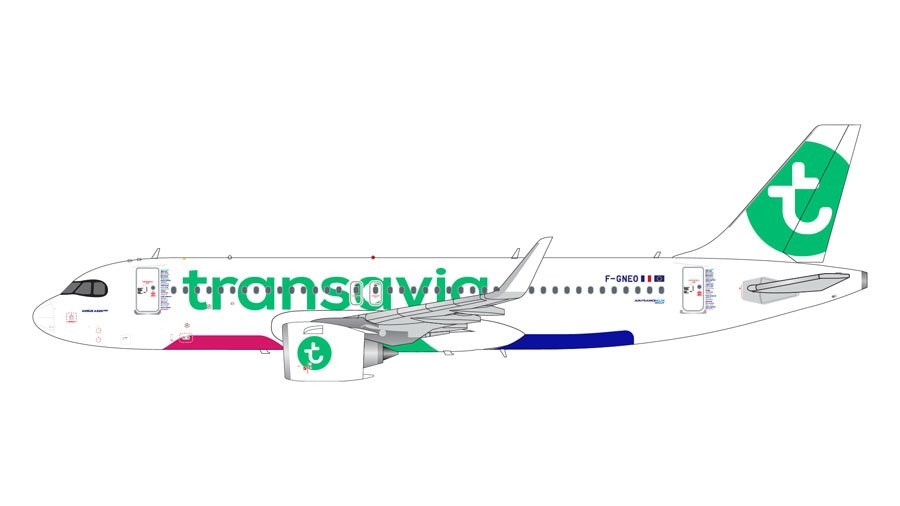 Transavia Airlines Airbus A320neo F-GNEO G2TRA1283 Die-Cast Gemini 200 ...