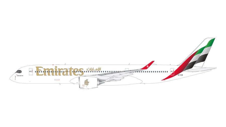 Emirates Airbus A350-900 new livery Reg: A6-EXB G2UAE1394 Gemini Jets 1 ...