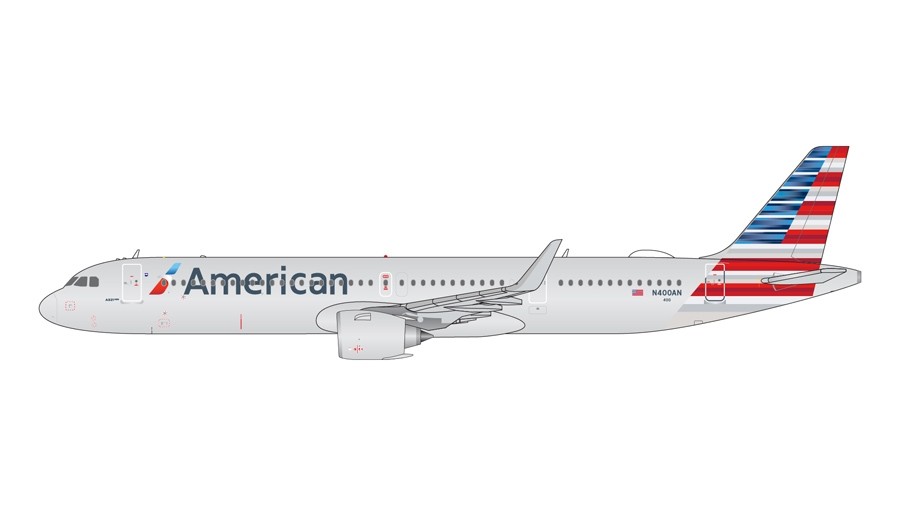 American Airlines Airbus A321neo N400AN Gemini GJAAL1850 scale 1:400 ...