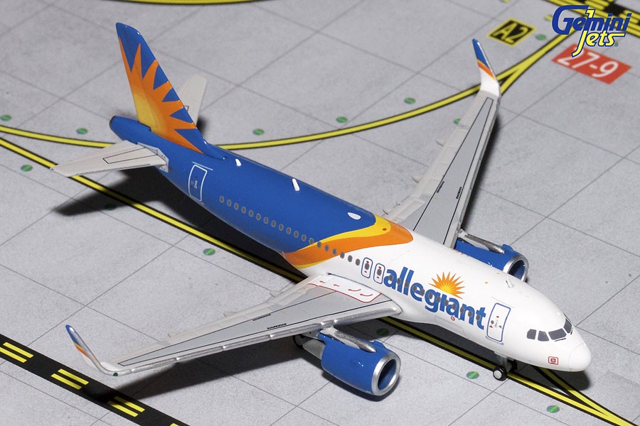 Allegiant New Livery Airbus A319 Sharklets Gemini Jets GJAAY1658 Scale ...