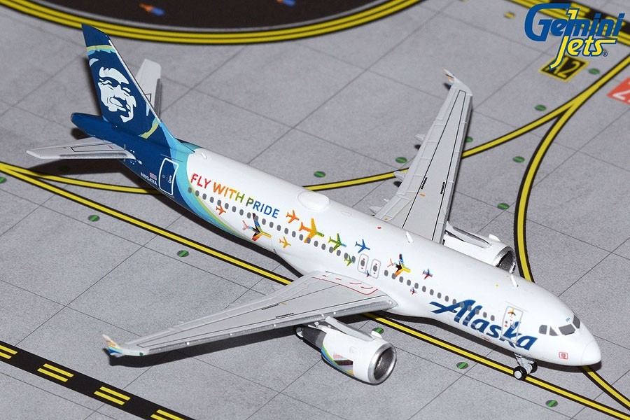 Alaska Airbus A320-200 N854VA “Fly With Pride” livery Gemini Jets ...