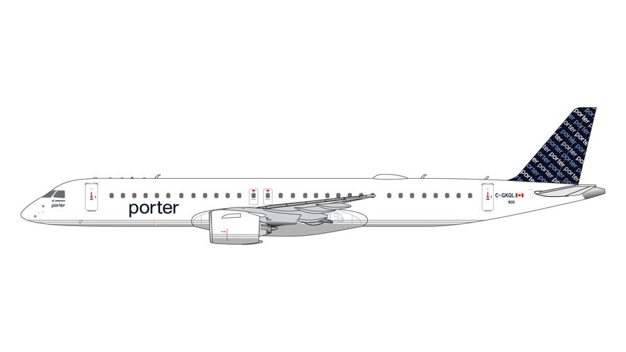 Porter Airlines E195-E2 C-GKQL **NEW MOULD!** GeminiJets GJPOE2198 ...