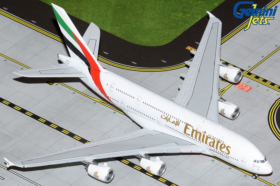 Emirates Airbus A380-800 A6-EVC GeminiJets GJUAE2175 Scale 1:400 ezToys ...