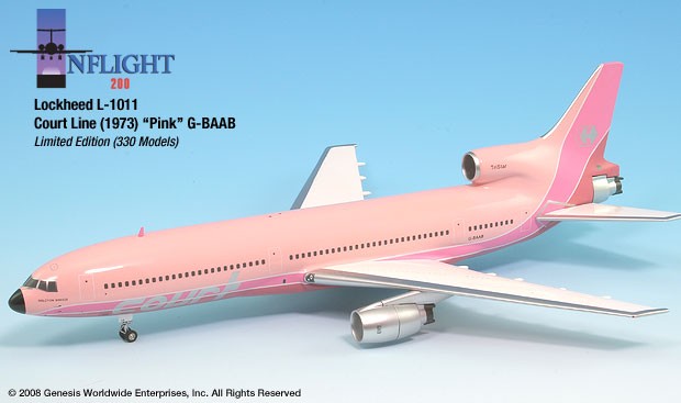 Court Line L1011 Pink Livery "1973" 1:200 ezToys - Diecast Models and ...