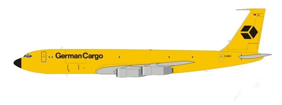 German Cargo B707-300 D-ABUI Mustard Yellow 1:200 Scale ezToys ...