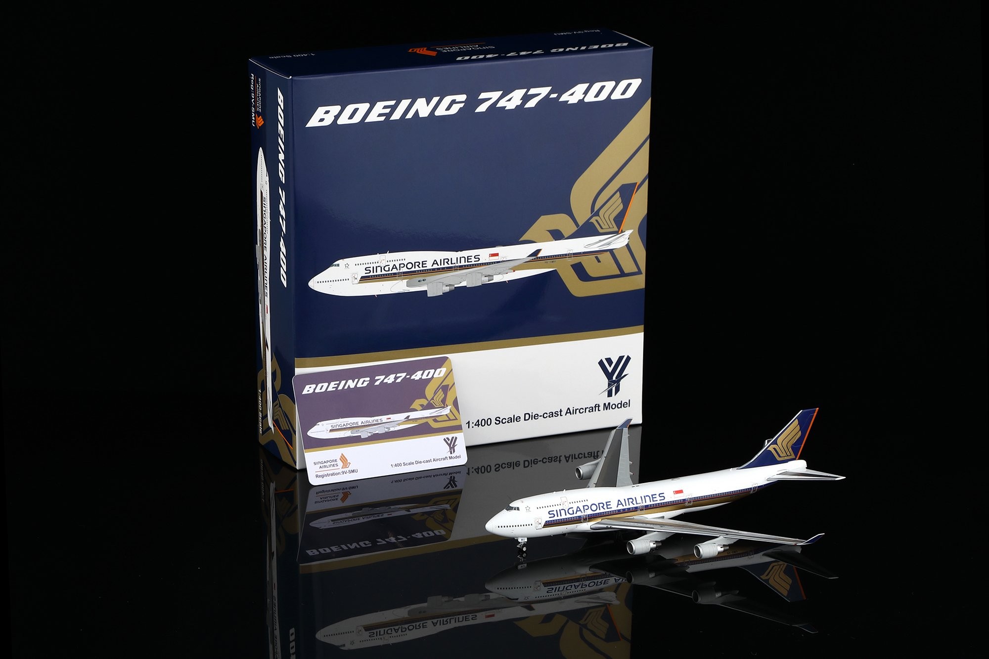 Singapore Boeing 747-400 Reg: 9V-SMU YY74416 YY Wings 1:400 ezToys ...