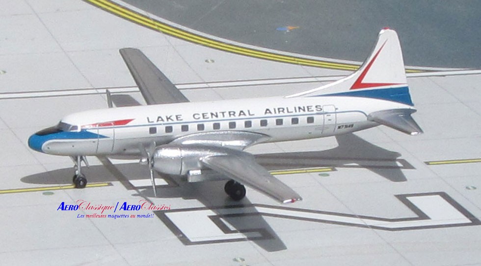 Highly Detailed Aero Classics Lake Central Convair CV-340 Reg# N73149 ...