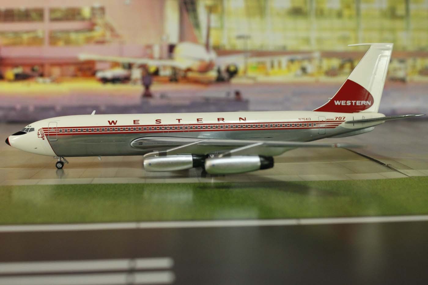 Highly detailed Aero Classic diecast model airplane Western Boeing 707 ...