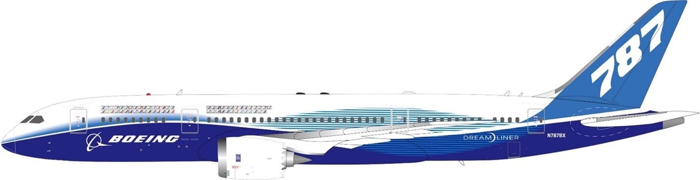 Boeing 787-8 Dreamliner Reg: N787BX KJ-B788-106 InFlight Models 1:200 ...