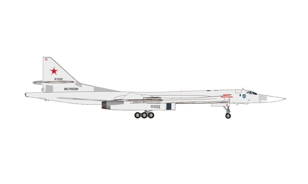 Russian Air Force TU-160 10 RF-94102 02 Red Die-Cast Herpa 572118 Scale ...