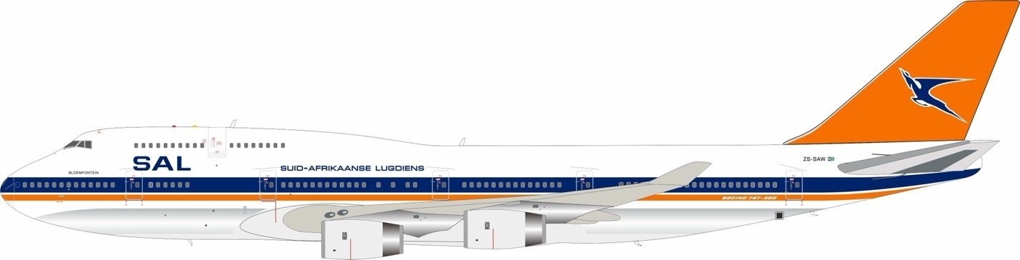 South African Airways Boeing 747-444 ZS-SAW Polished IF744SA0524P ...