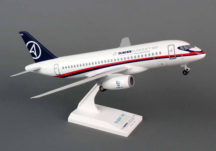 Skymarks Sukhoi SSJ100 W/Gear 1:100 Scale Item: SKR738 ezToys - Diecast ...