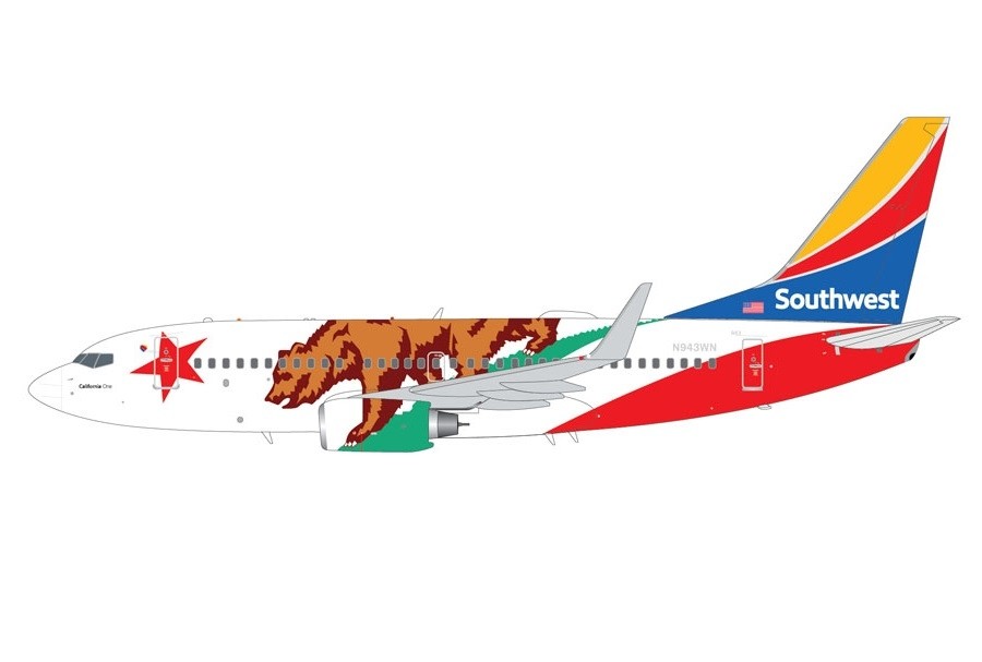Southwest Airlines Boeing 737-700W N943WN "California One" Gemini200 ...