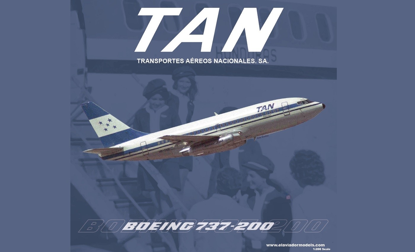 TAN Honduras Boeing 737-200 HR-TNR ElAviador/InFlight with stand EAVTNR ...