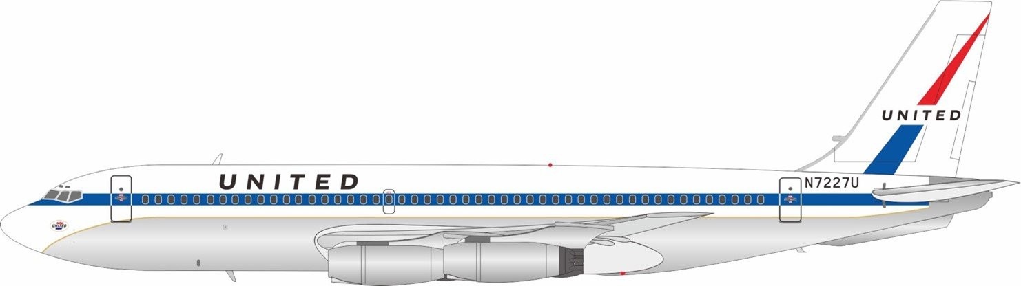 United Airlines Boeing 720-022 Reg: N7227U IF720UA1025P InFlight Models ...