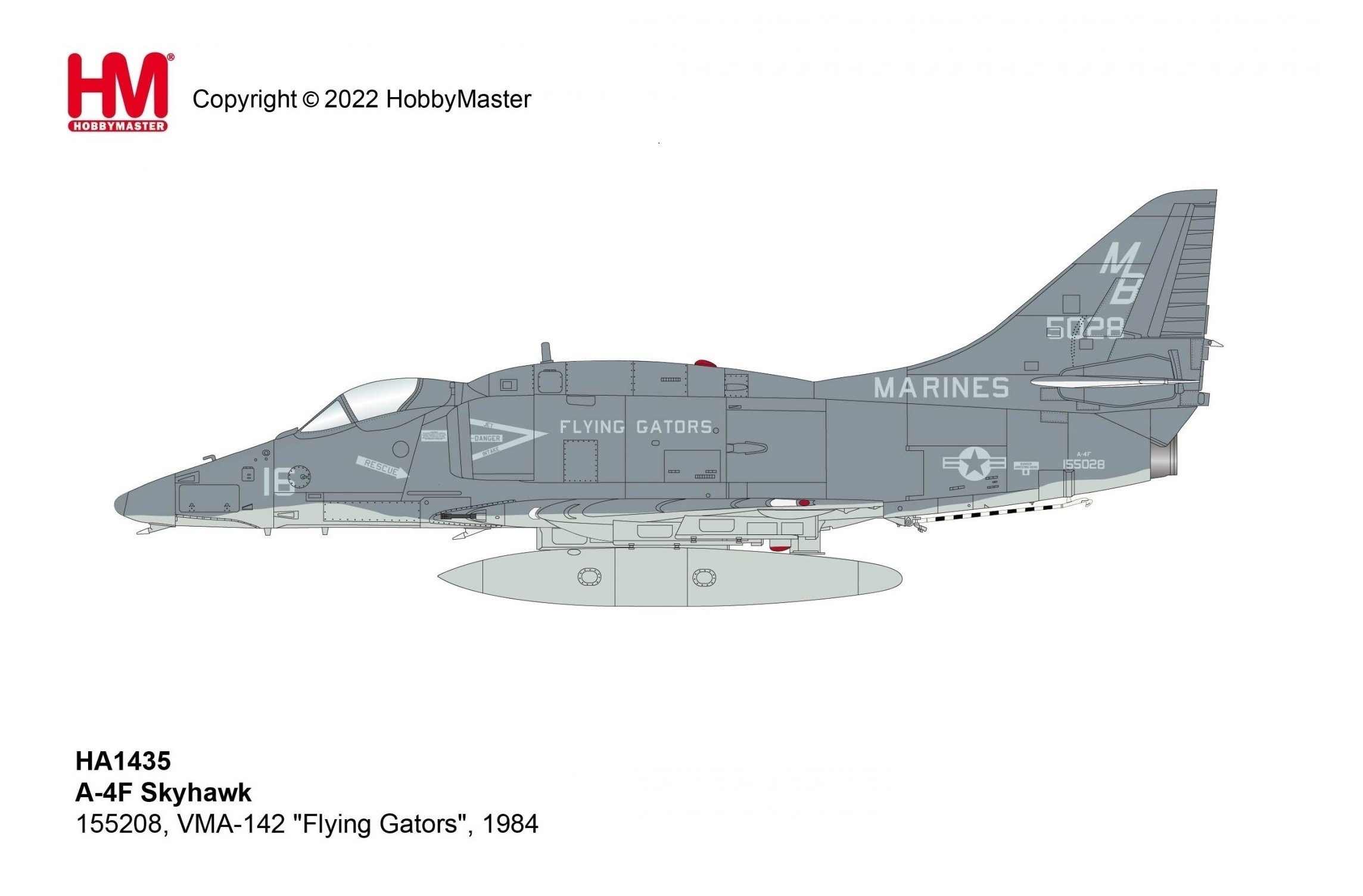 US Marines A-4F Skyhawk 155208 VMA-142 “Flying Gators” 1984 Hobby ...
