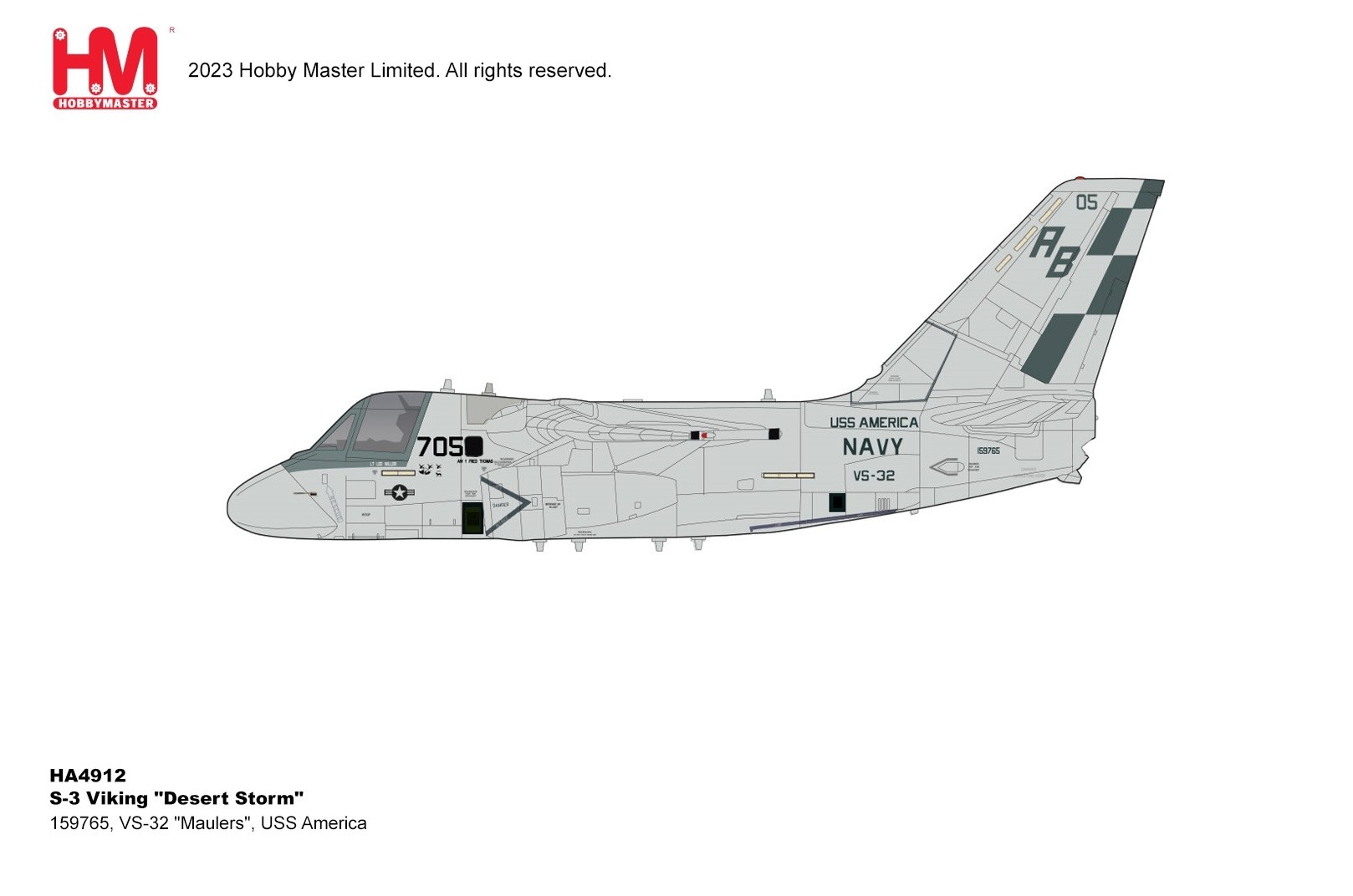 US Navy S-3 Viking 'Desert Storm' VS-32 'Maulers' USS America Hobby ...